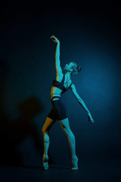 Black Striped Mesh Top – PoleActive